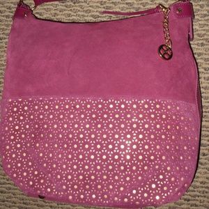 IMAN | Bags | Iman Plum Genuine Suede Leather Shoulderbag | Poshmark